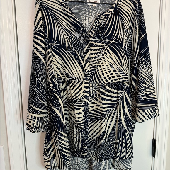 Panama Jack | Tops | Panama Jack Linen Top In Navy And Cream | Poshmark